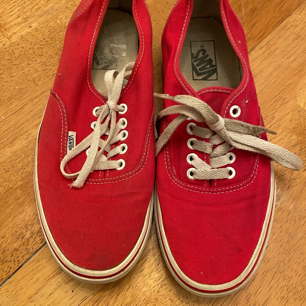 Vans Red Retro Cool Red & White Skate Shoes 10.5 - Gem